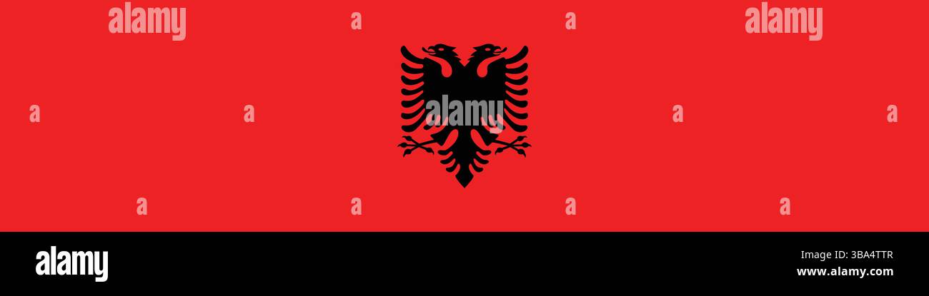Flag of Albania. Albania flag long banner digital vector illustration ...