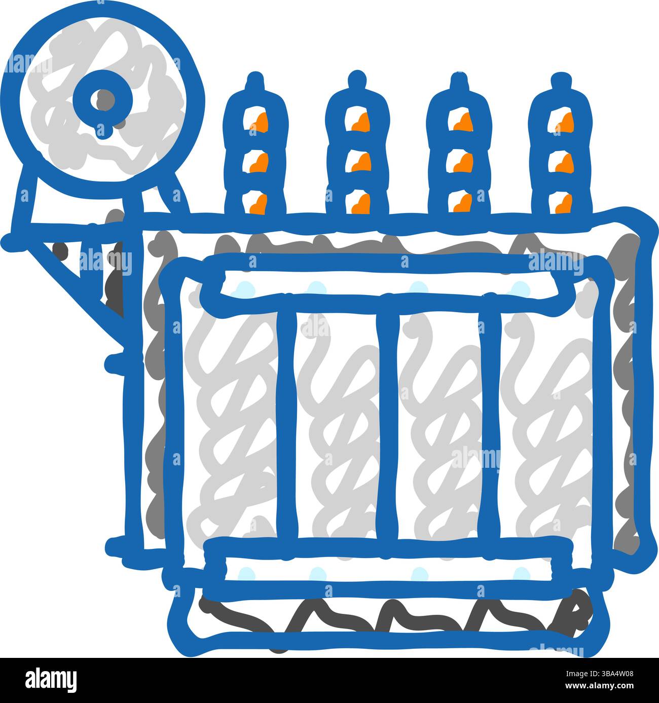 transformer electric grid icon doodle illustration Stock Vector Image ...