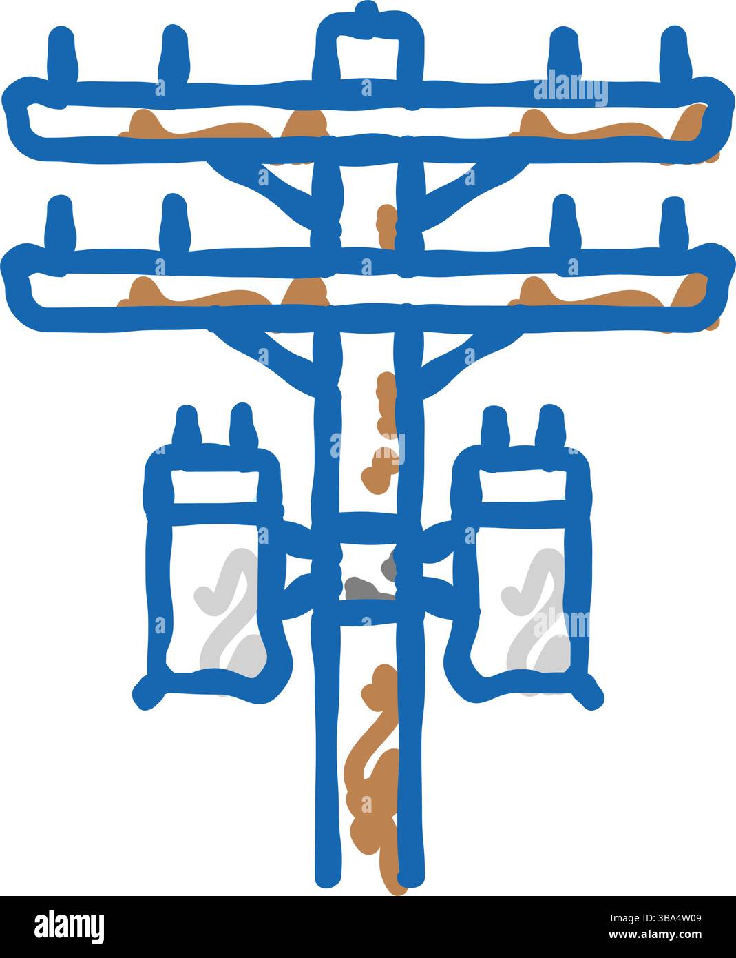 poles electric grid icon doodle illustration Stock Vector Image & Art ...