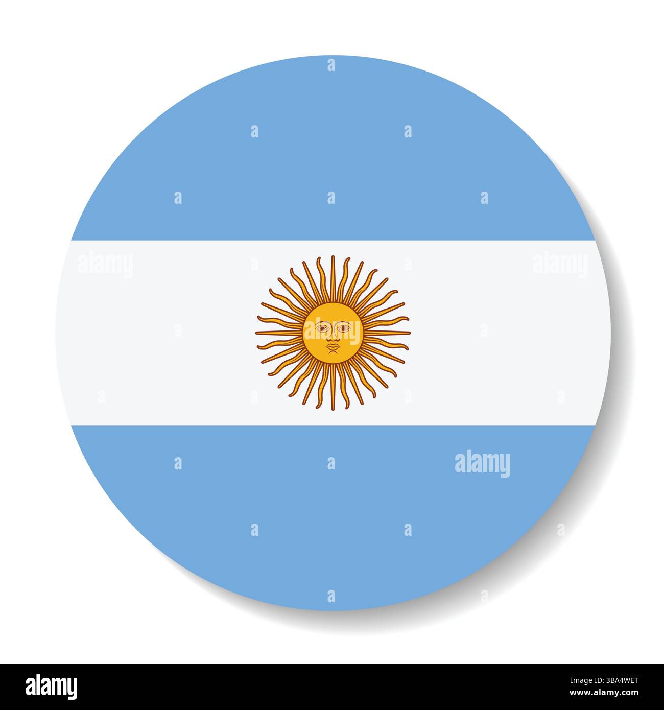 Flag of Argentina. Argentina circle flag logo icon computer vector ...
