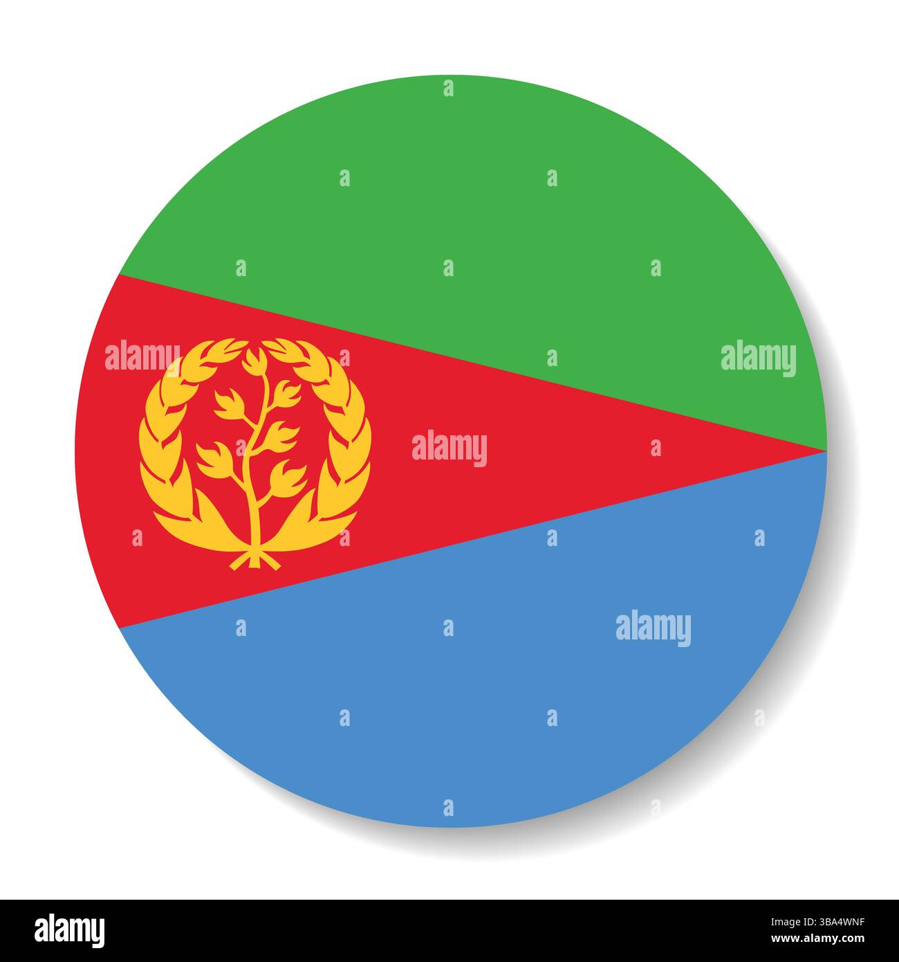 Flag of Eritrea. Eritrea circle flag logo icon computer vector illustration design Stock Vector ...