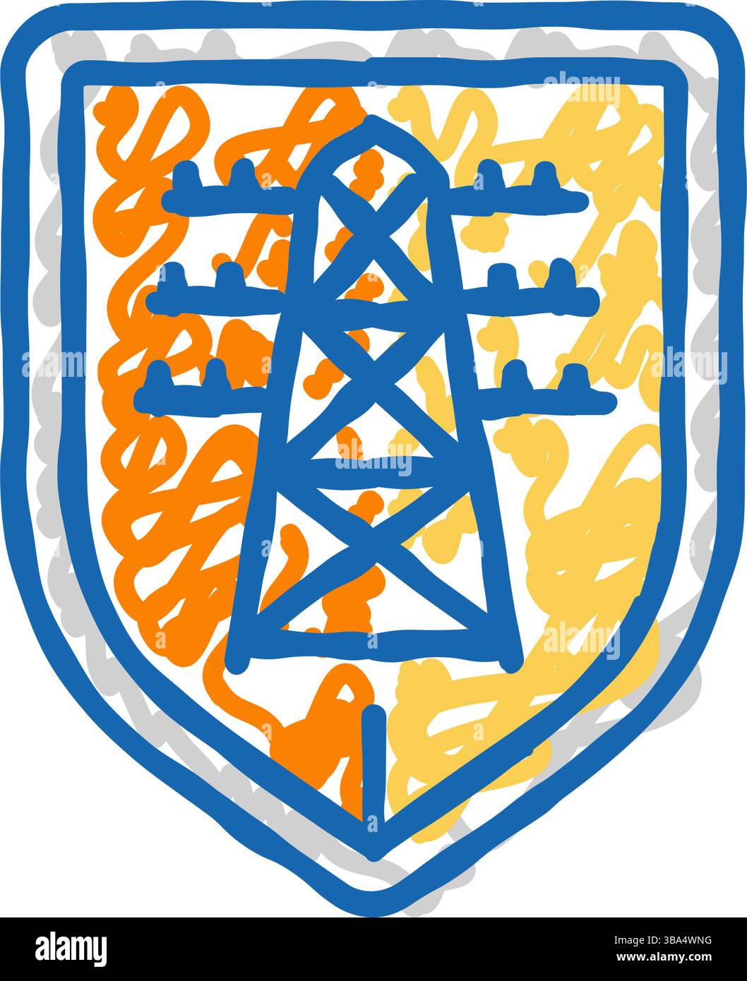 security electric grid icon doodle illustration Stock Vector Image ...