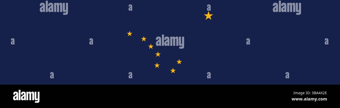 Flag of Alaska. Alaska flag long banner digital vector illustration ...