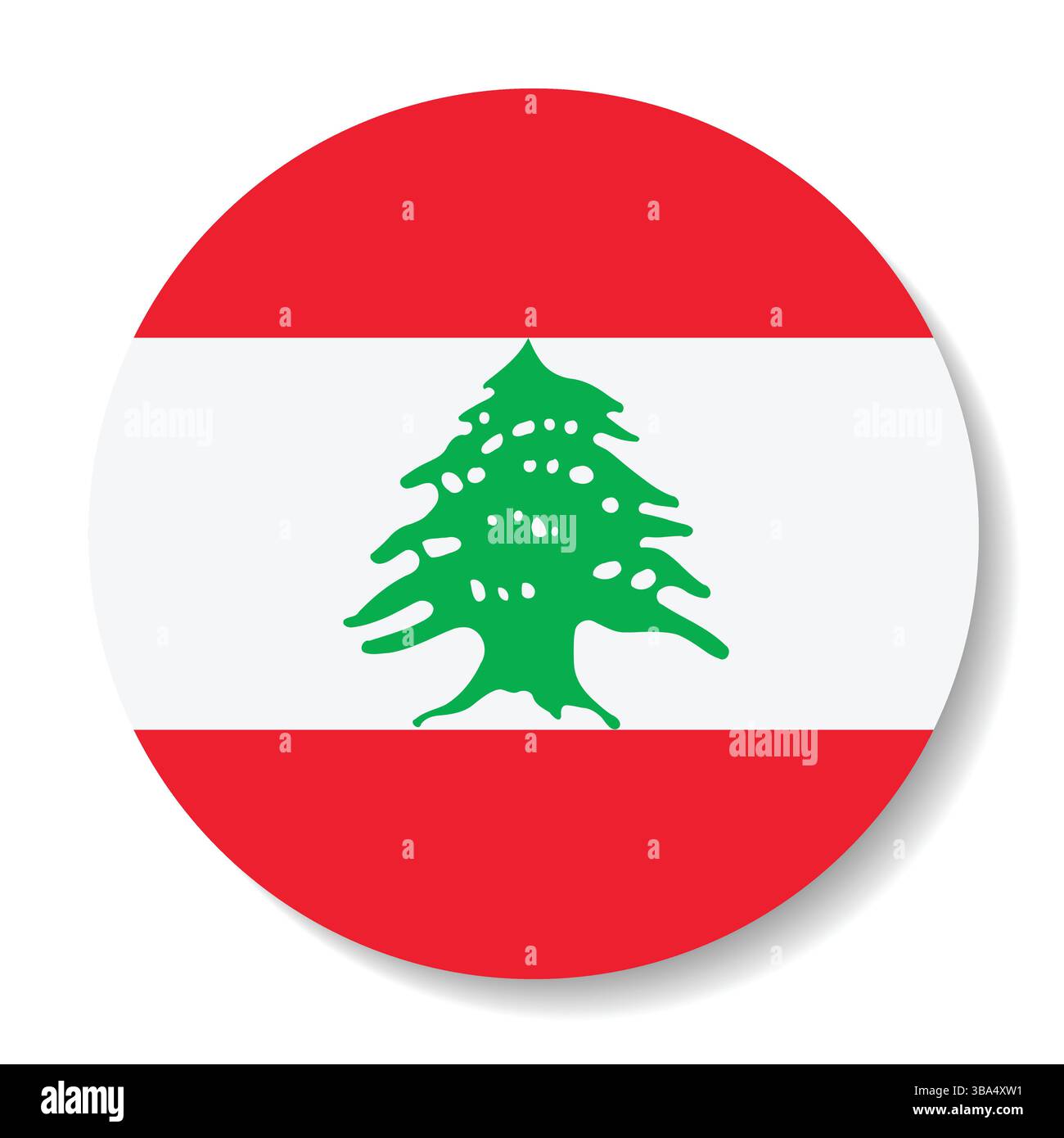 Flag of Lebanon. Lebanon circle flag logo icon computer vector ...