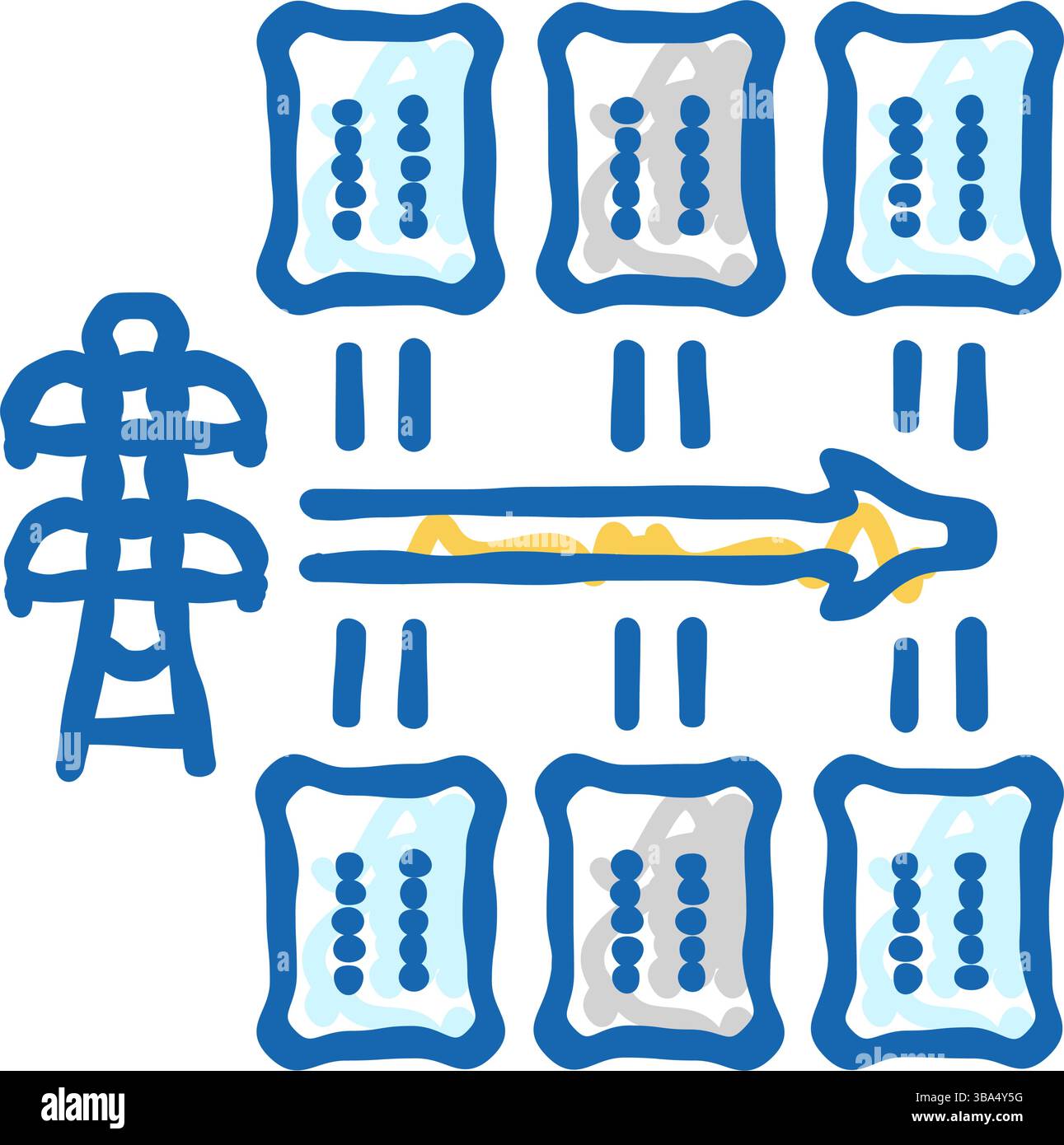 planning electric grid icon doodle illustration Stock Vector Image ...