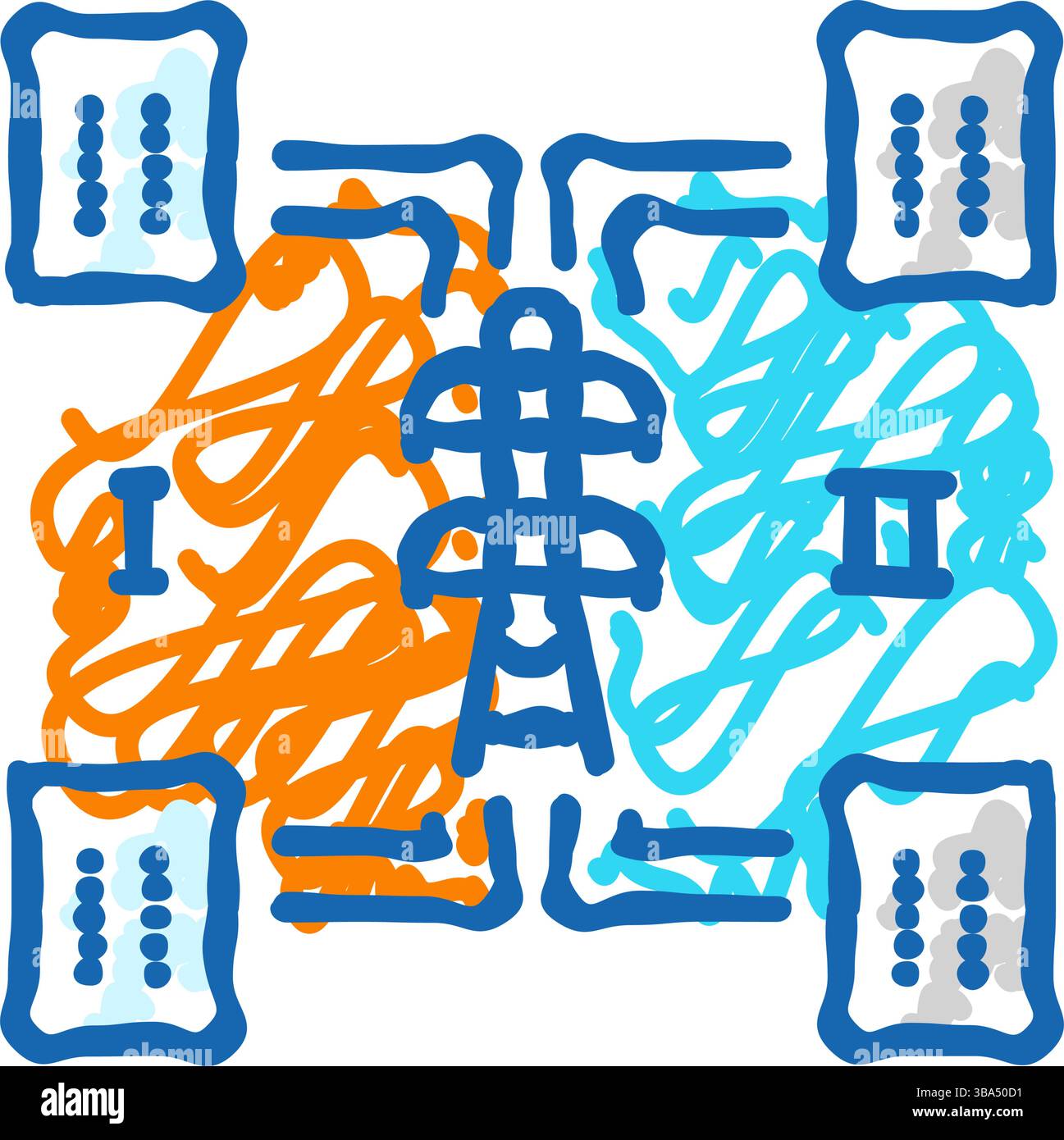 innovation electric grid icon doodle illustration Stock Vector Image ...