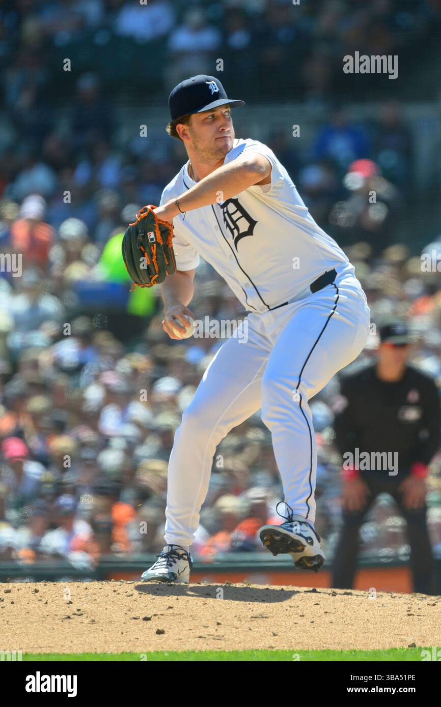 DETROIT, MI - MAY 11: Detroit Tigers RP Beau Brieske (4) in action ...
