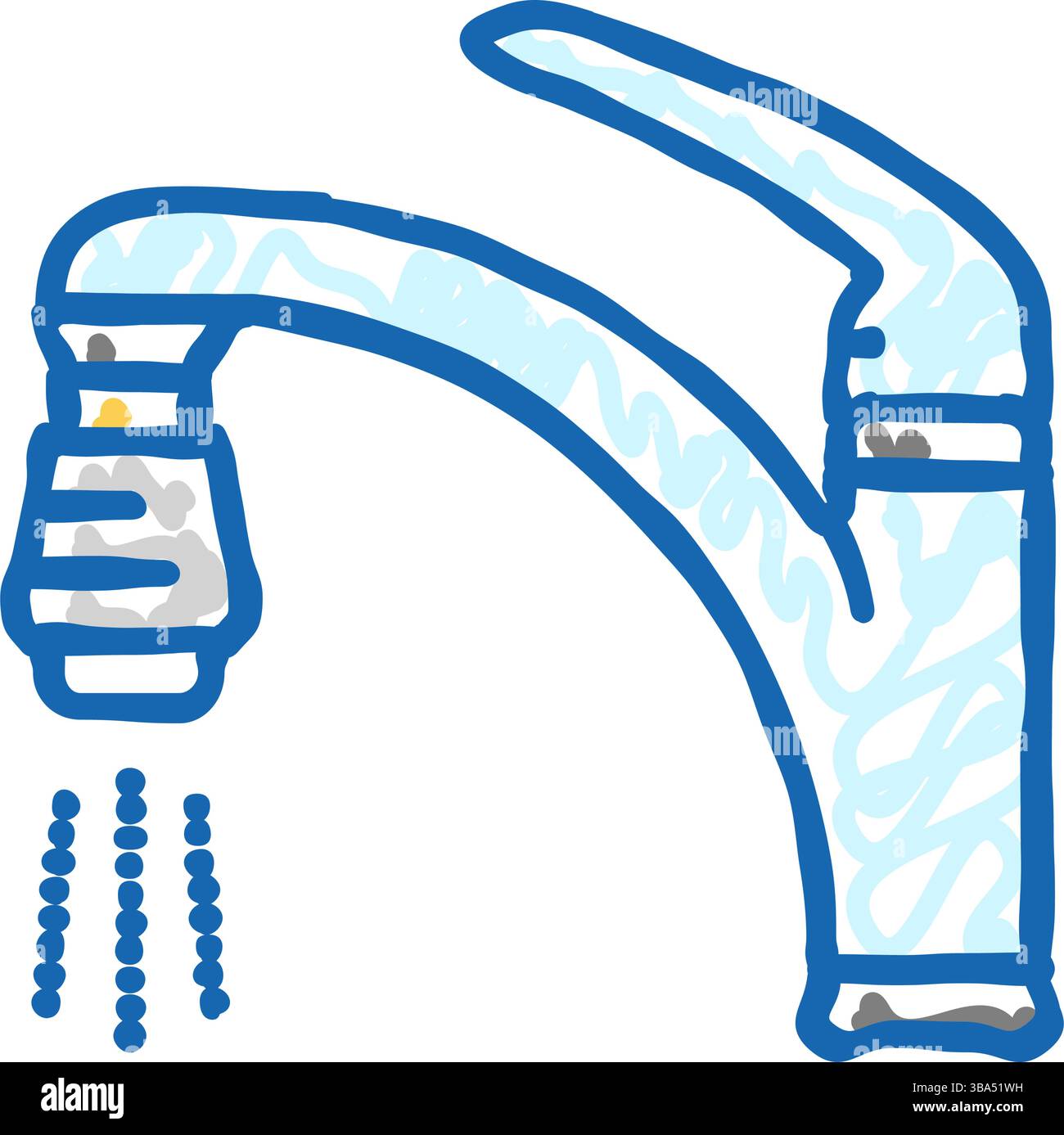 low flow water fixtures energy icon doodle illustration Stock Vector ...