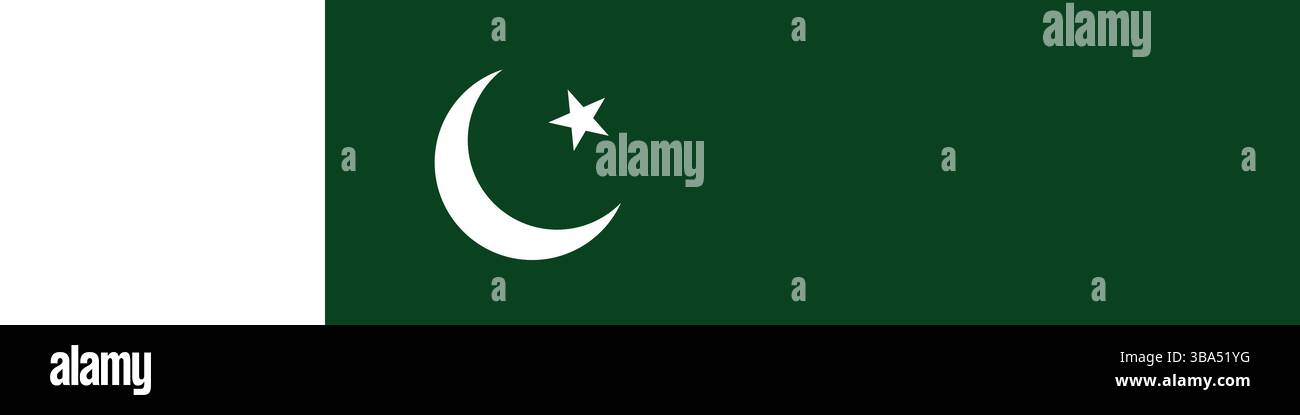 Flag of Pakistan. Pakistan flag long banner digital vector illustration ...