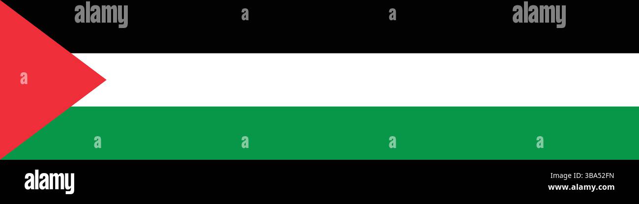 Flag of Palestine. Palestine flag long banner digital vector ...