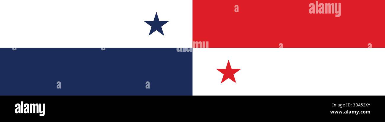 Flag of Panama. Panama flag long banner digital vector illustration ...
