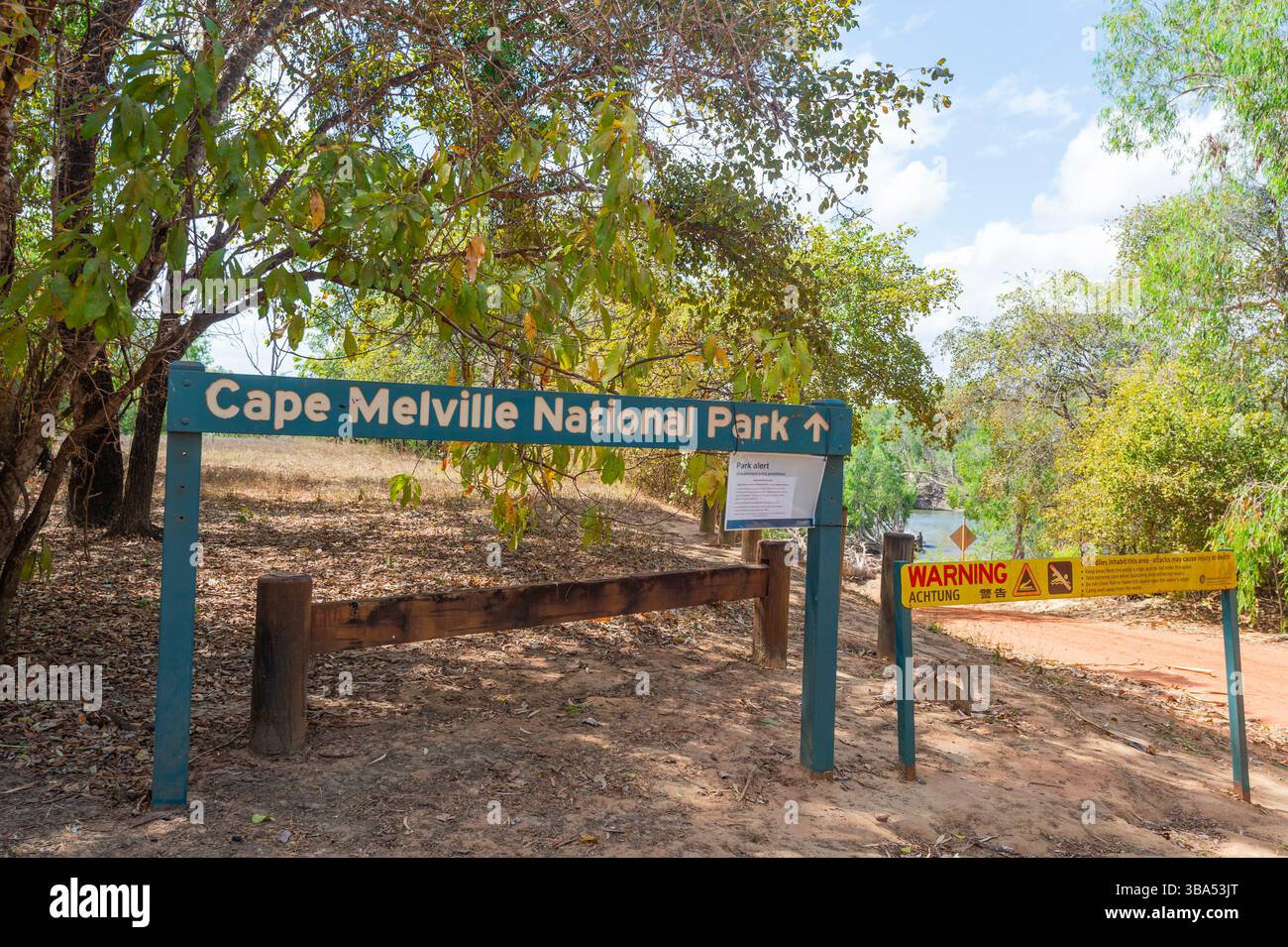 Sign pointing to the direction of Cape Melville National Park, Kalpowar ...