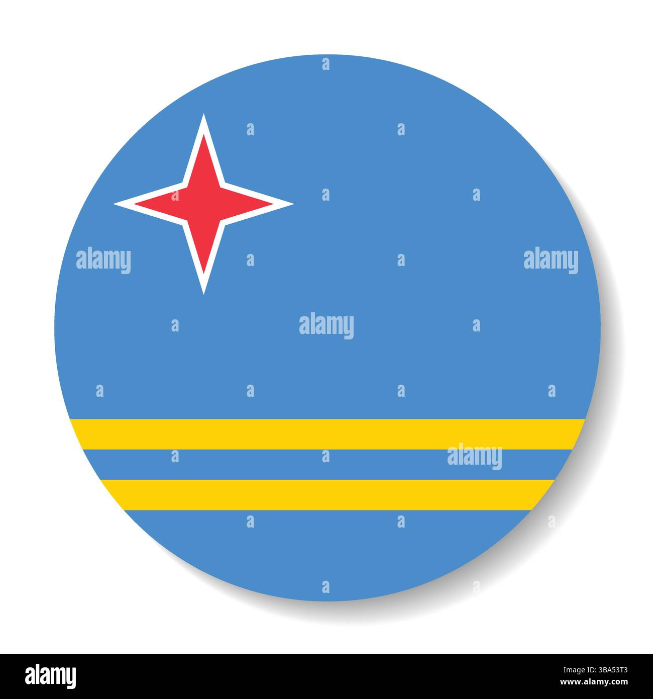 Flag of Aruba. Aruba circular flag logo icon computer vector ...
