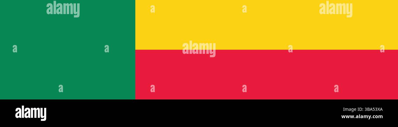 Flag of Benin. Benin flag long banner digital vector illustration Stock ...