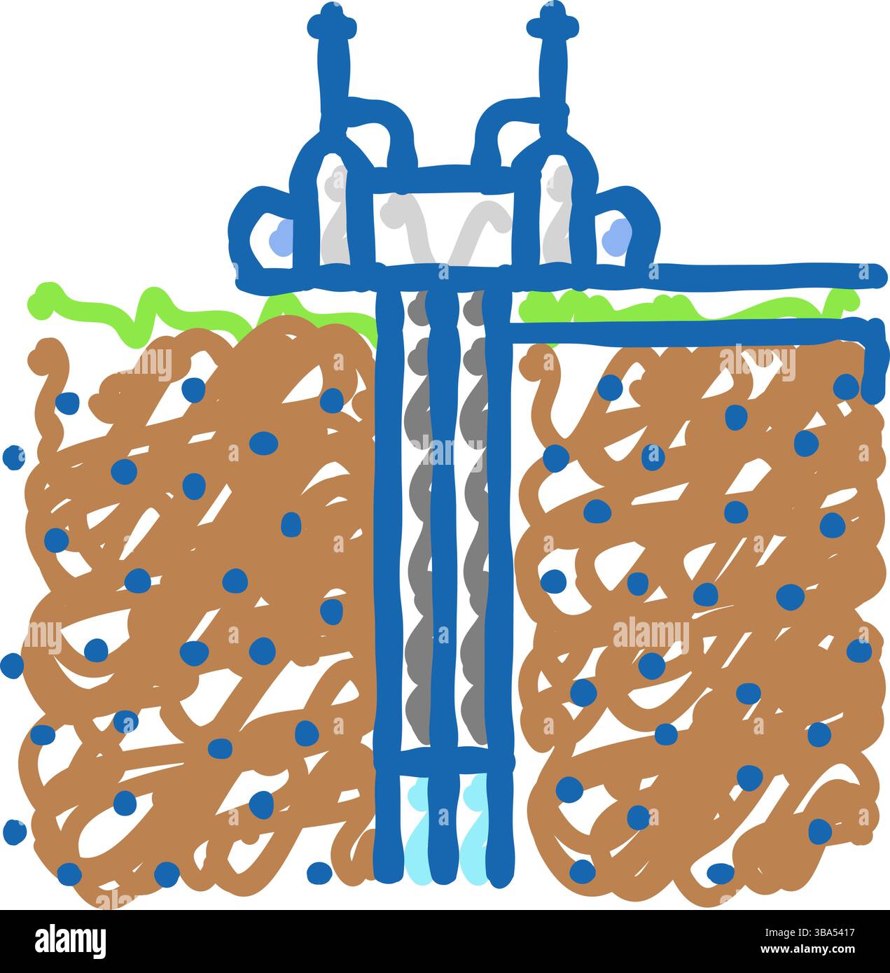 well geothermal energy icon doodle illustration Stock Vector Image ...