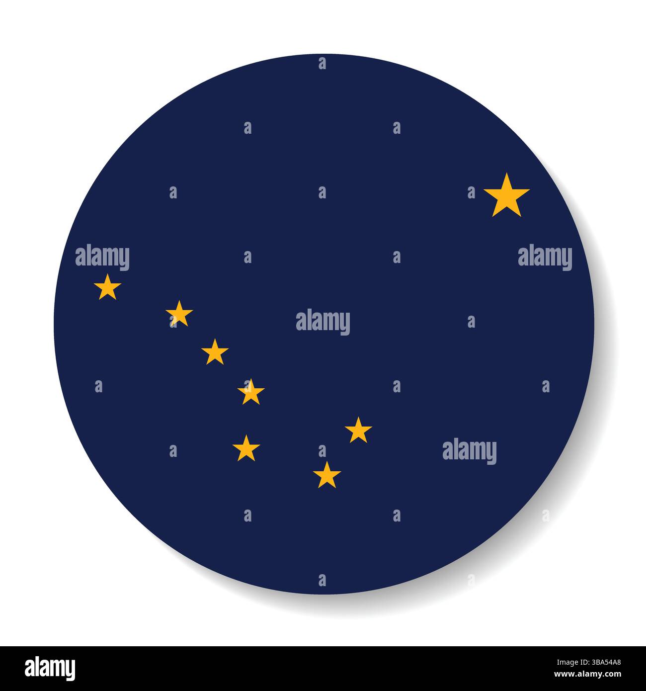 Flag of Alaska. Alaska circle flag logo icon computer vector ...