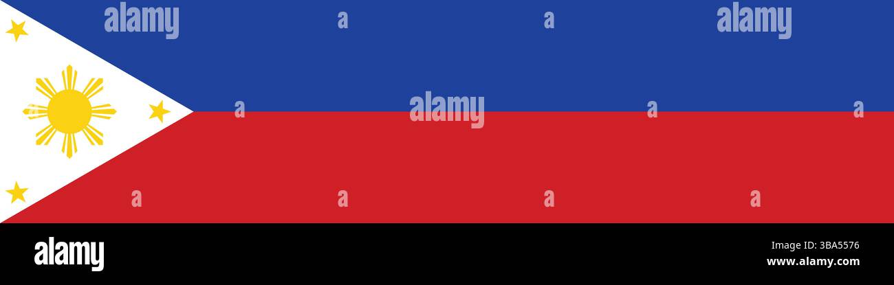 Flag of Philippines. Philippines flag long banner digital vector ...