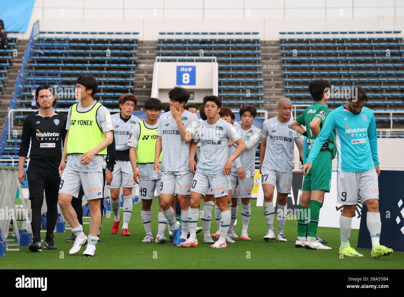 Kanagawa, Japan. 10th May, 2025. Avispa Fukuoka team group Football ...