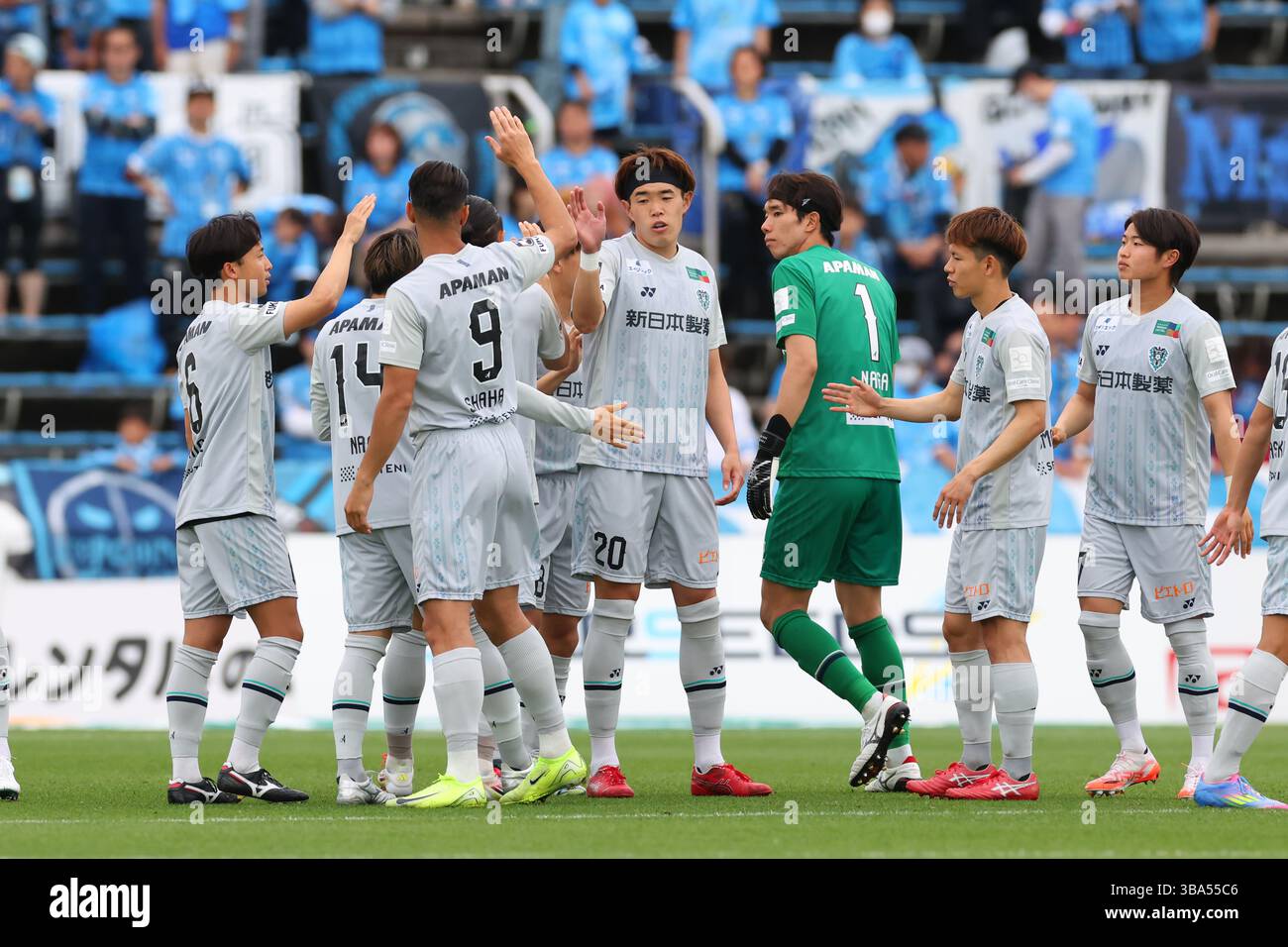Kanagawa, Japan. 10th May, 2025. Avispa Fukuoka team group Football/Soccer : 2025 J1 League ...