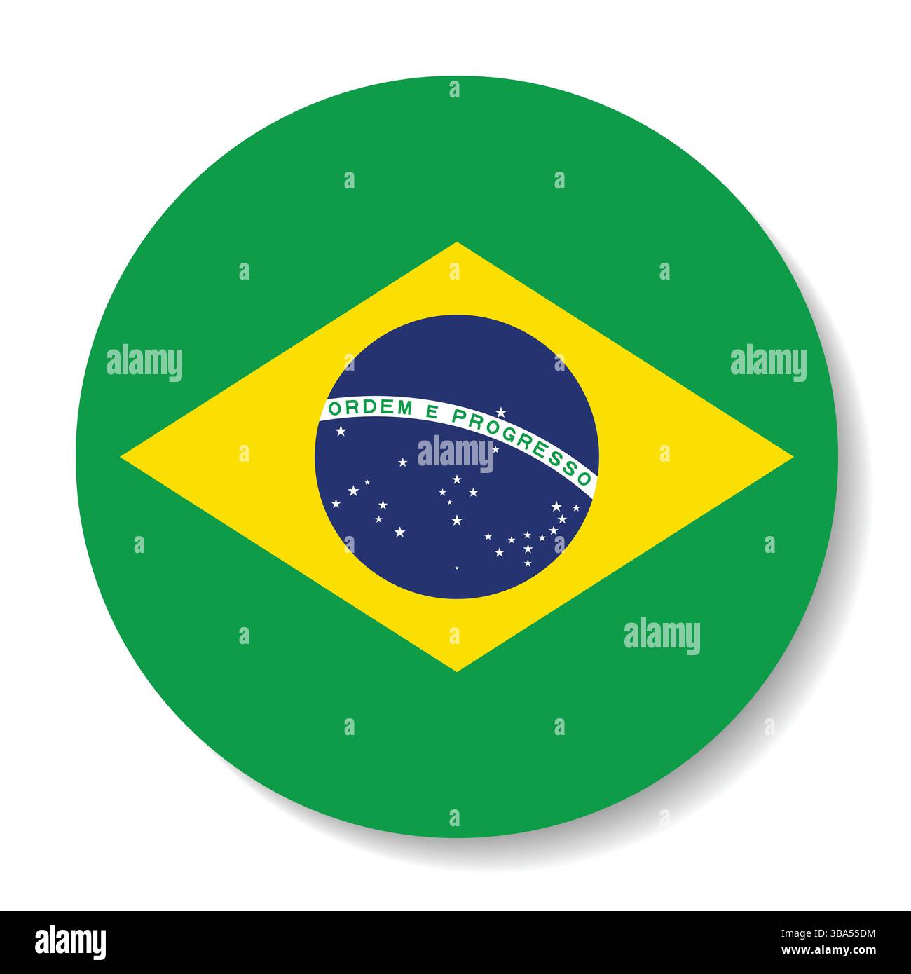Flag of Brazil. Brazil circle flag logo icon computer vector ...