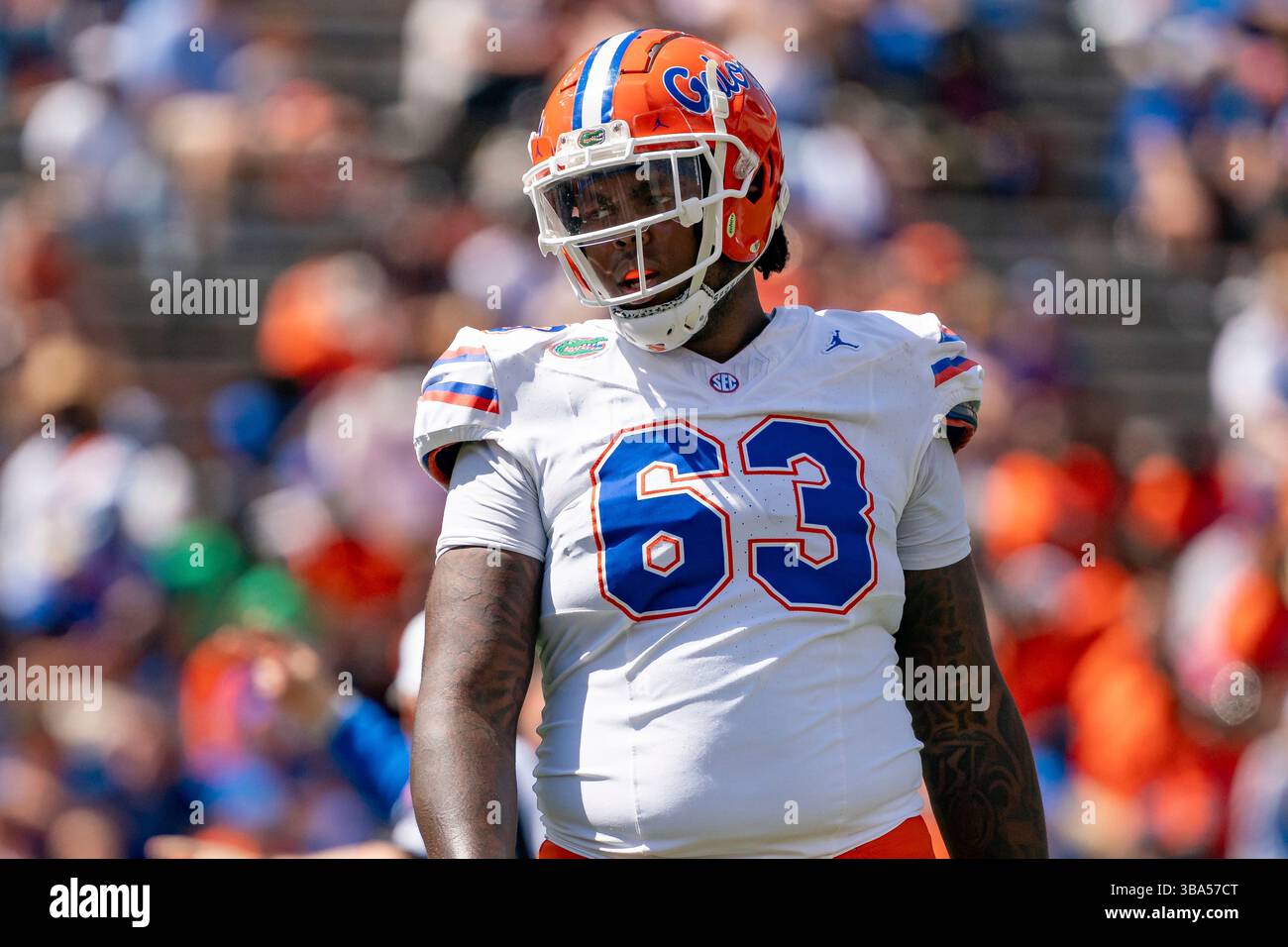 GAINESVILLE, FL - APRIL 12: Florida Gators offensive lineman Caden ...