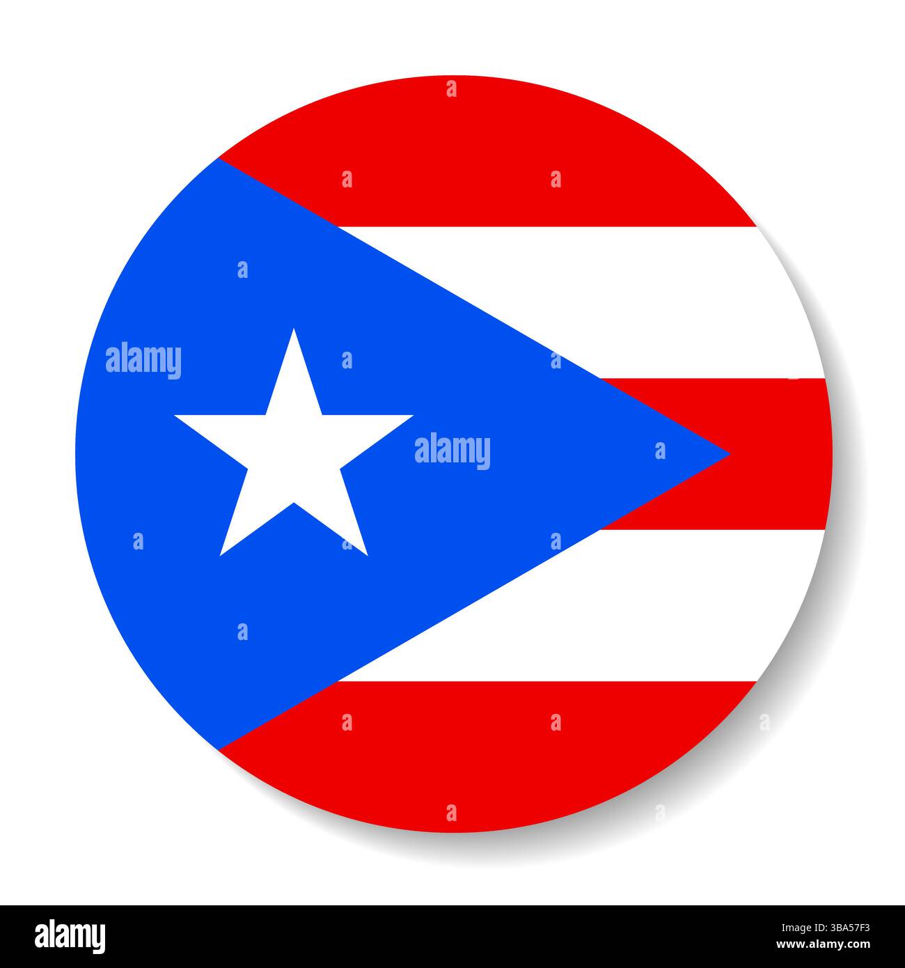 Flag of Puerto Rico. Puerto Rico circle flag logo icon computer vector illustration design Stock ...