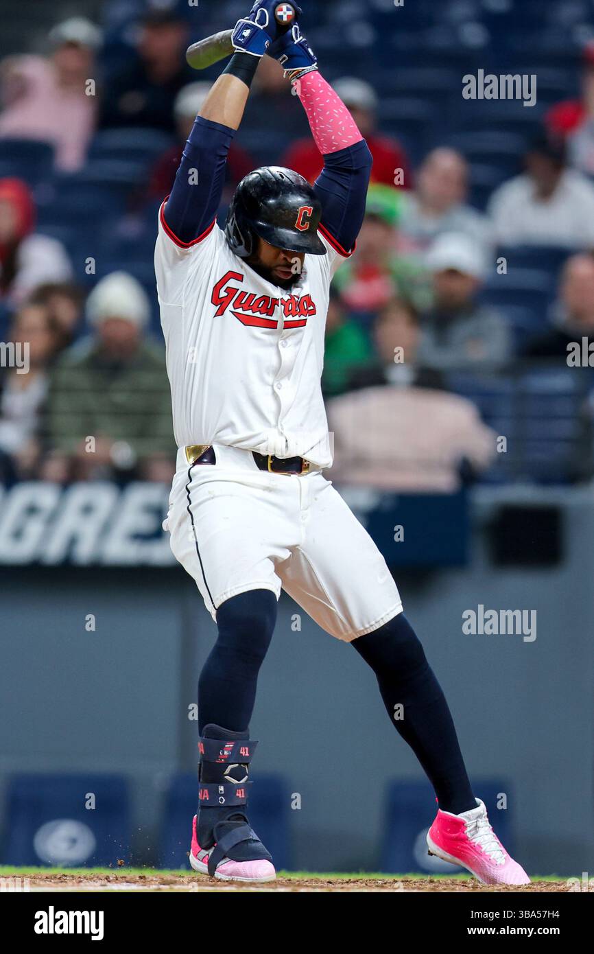 CLEVELAND, OH - MAY 11: Cleveland Guardians first baseman Carlos ...