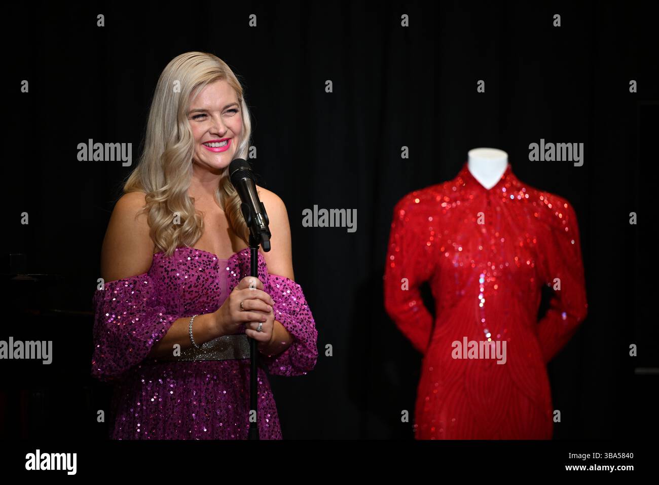 Actor Lucy Durack performs during an Arts Centre Melbourne announcement ...