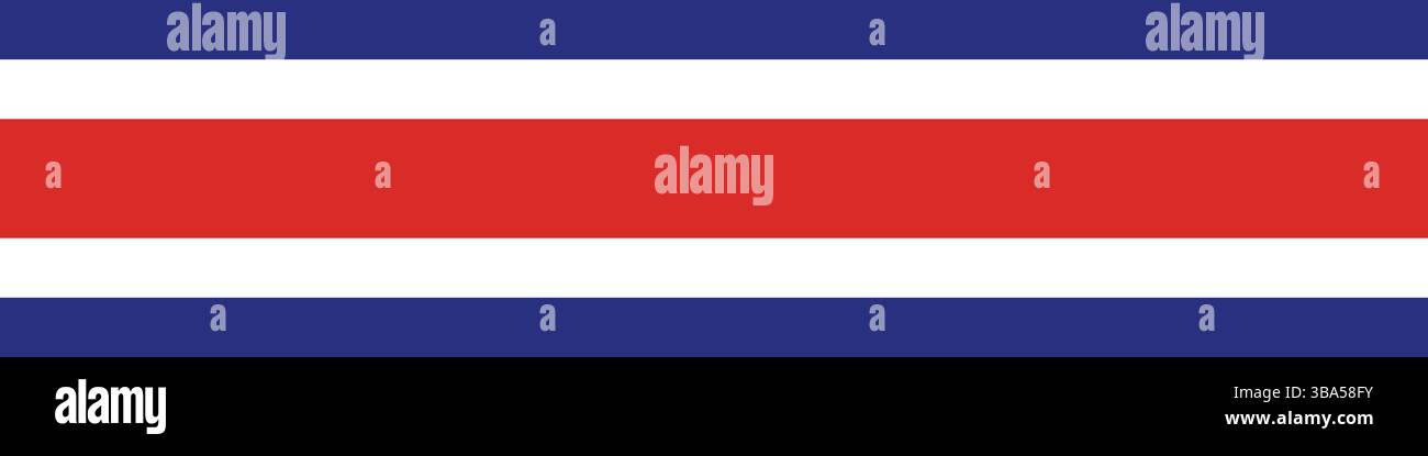 Flag of Costa Rica. Costa Rica flag long banner digital vector ...
