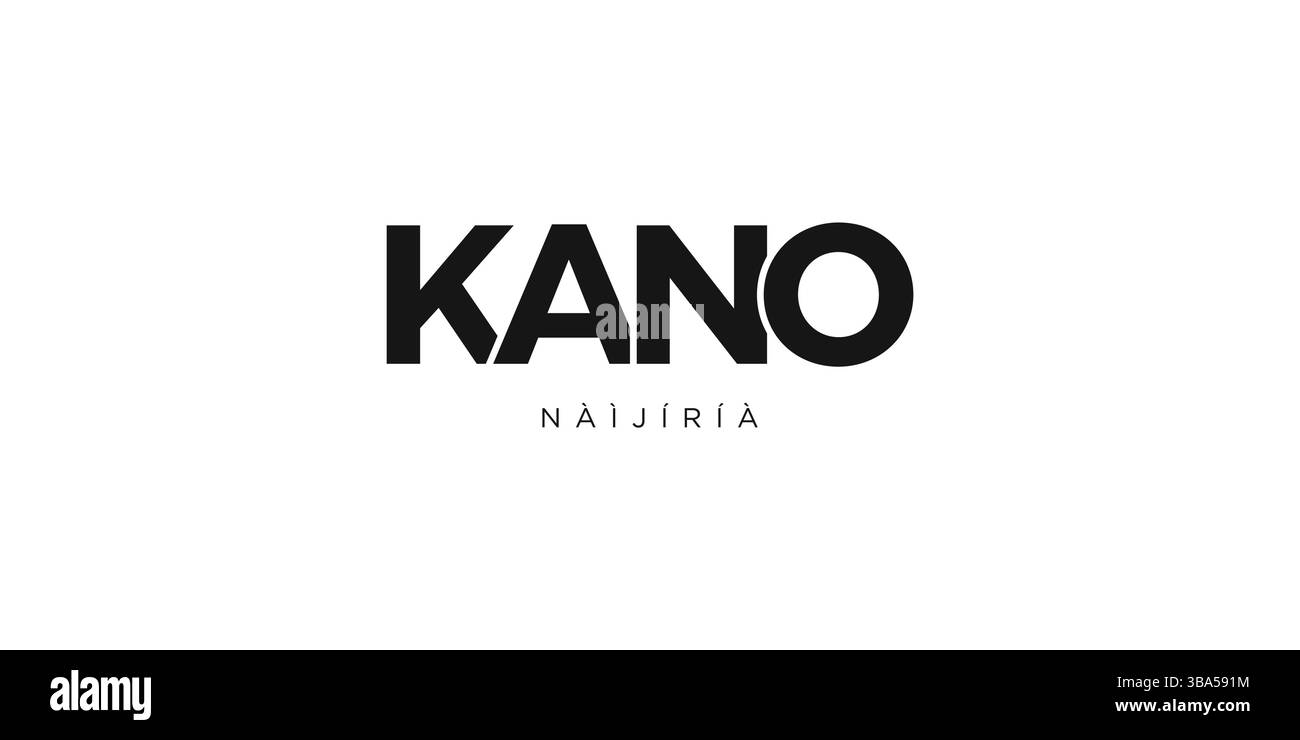 Kano in the Nigeria emblem for print and web. Design features geometric ...