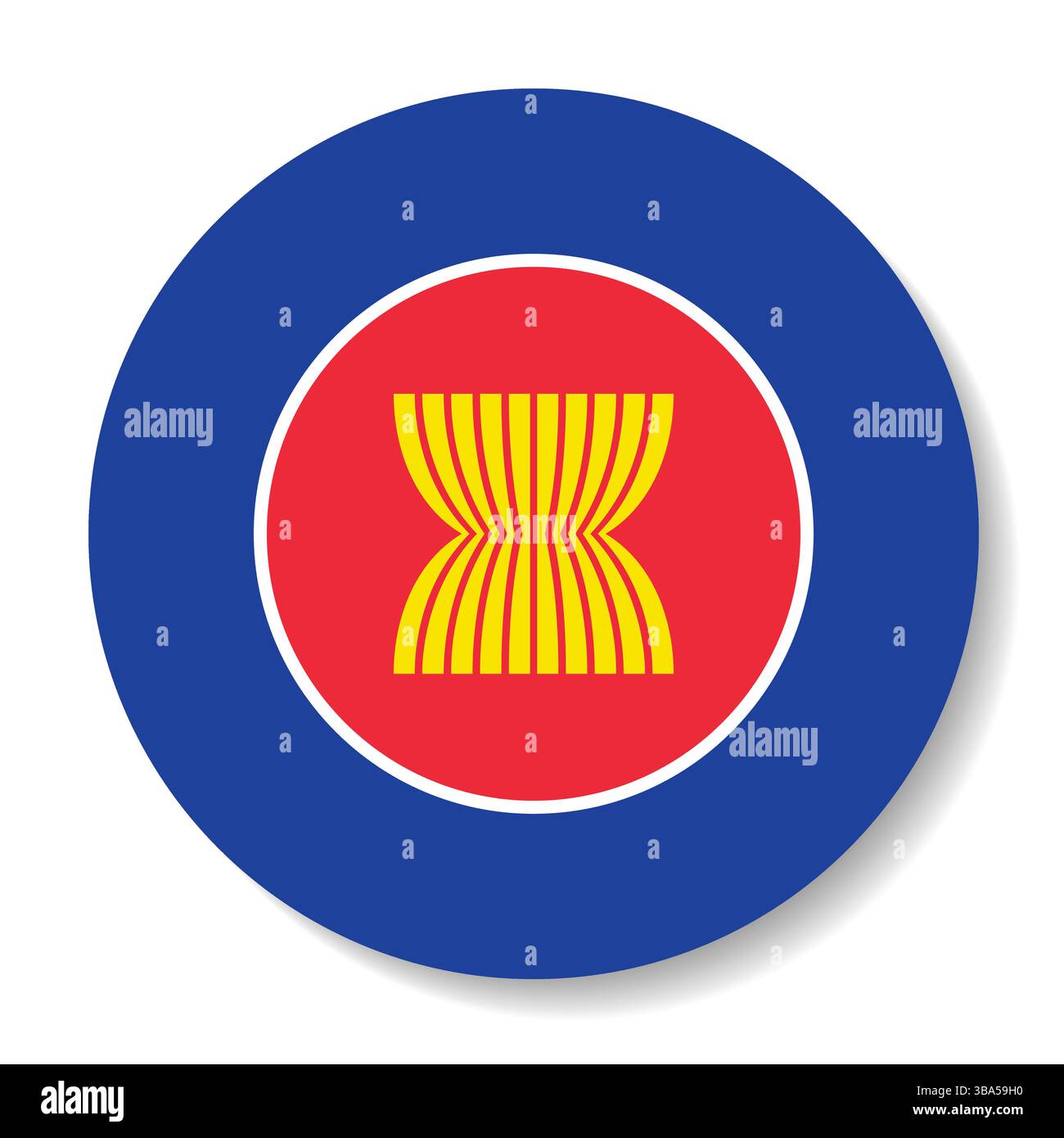 Association of Southeast Asian Nations circular flag logo icon computer ...