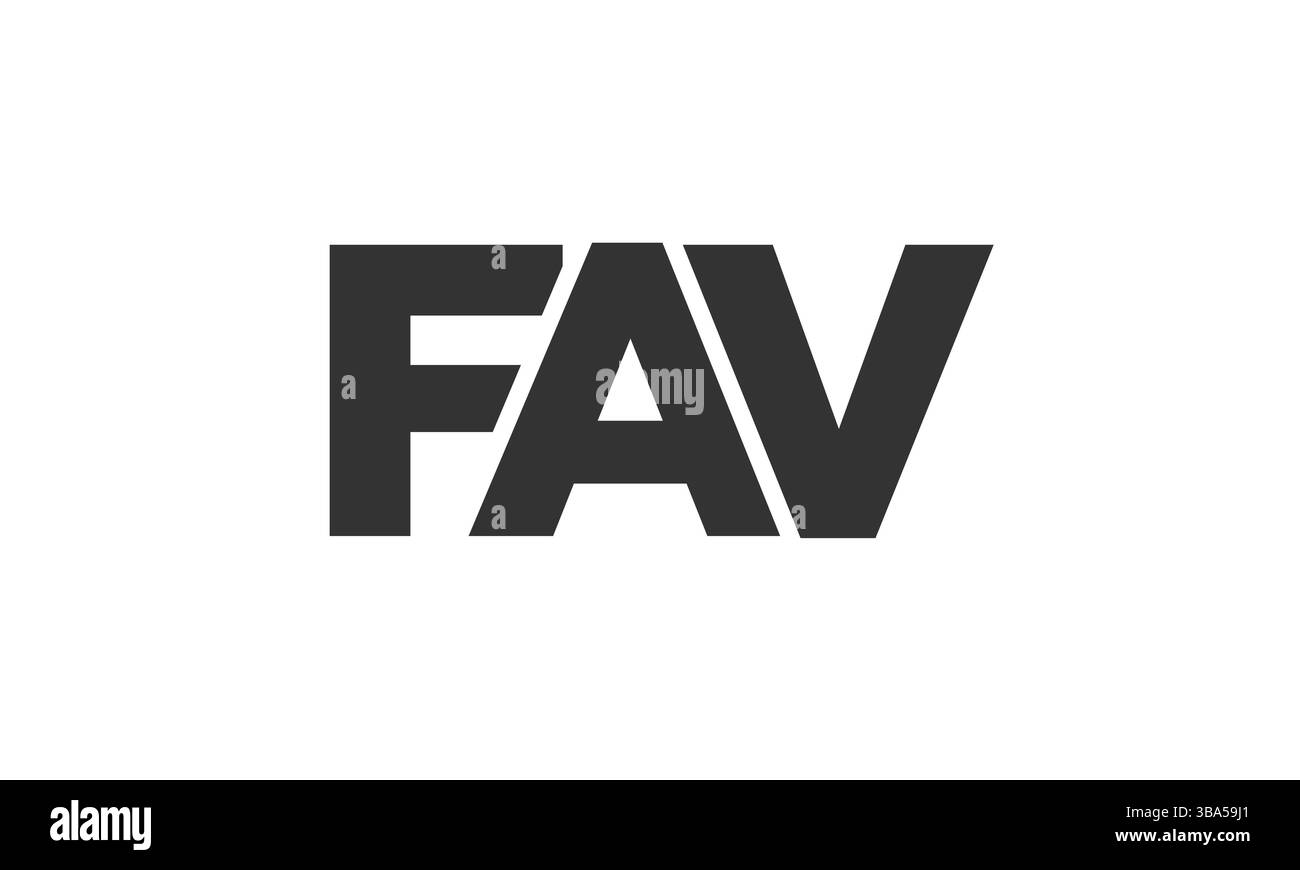 FAV logo design template with strong and modern bold text. Initial ...
