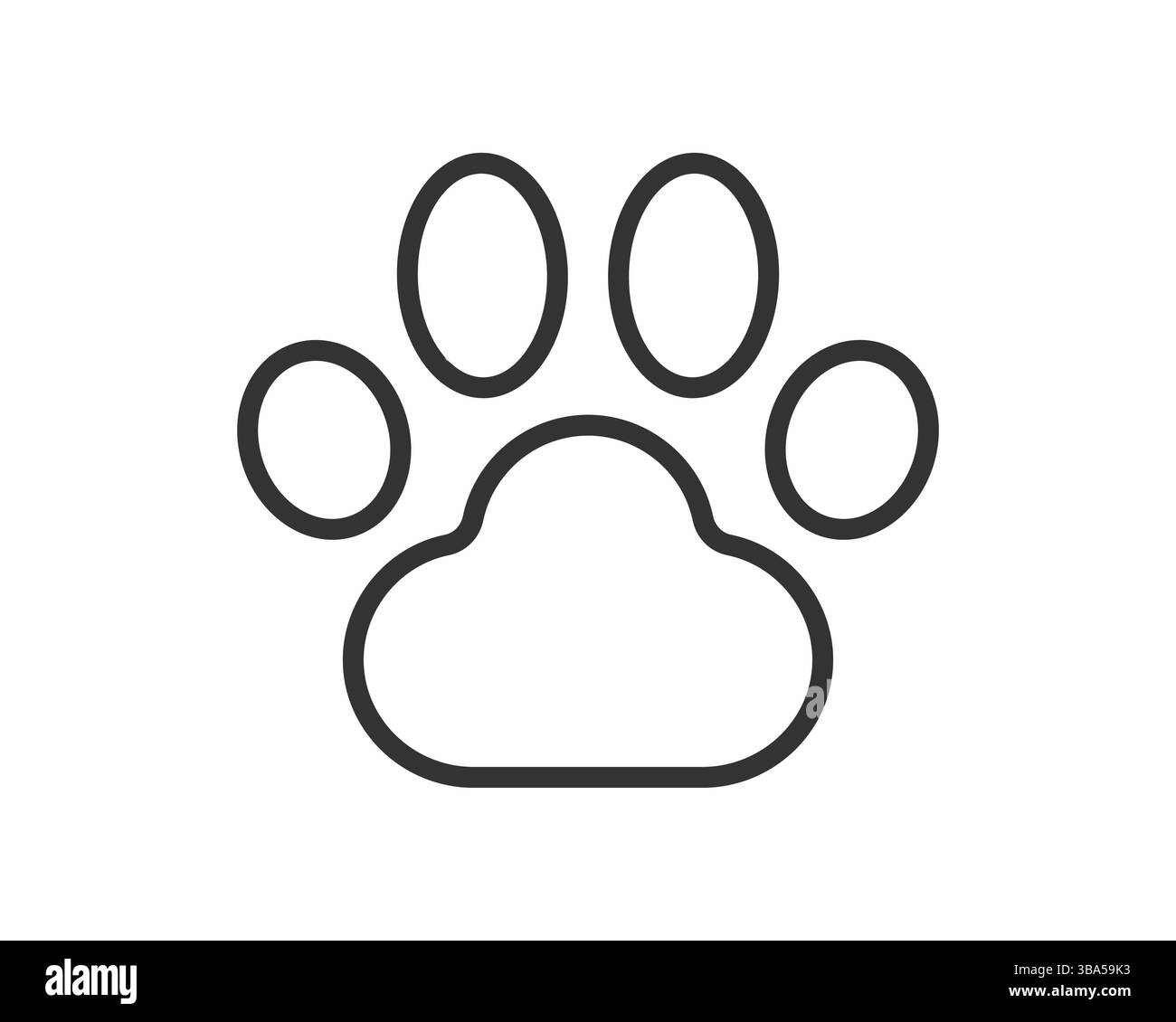 Paw print logos hi-res stock photography and images - Alamy