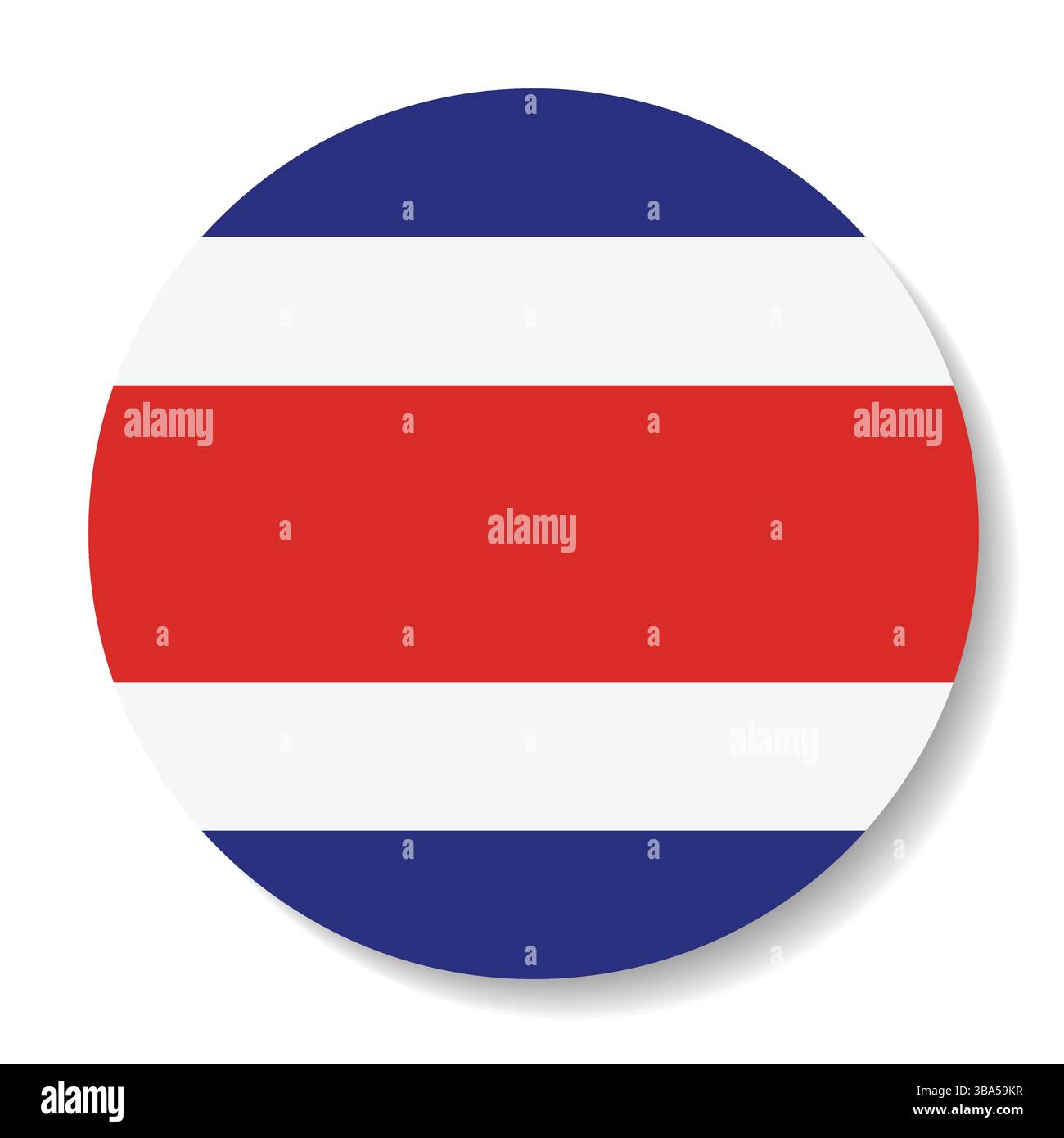 Flag of Costa Rica. Costa Rica circular flag logo icon computer vector ...