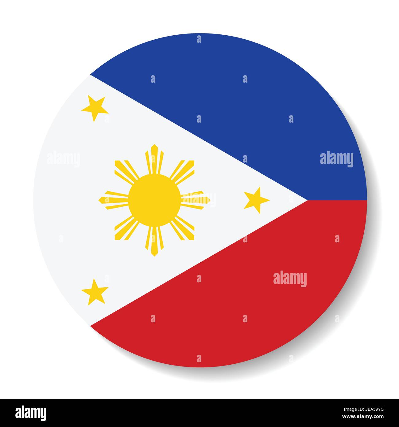 Flag of Philippines. Philippines button flag logo icon computer vector ...