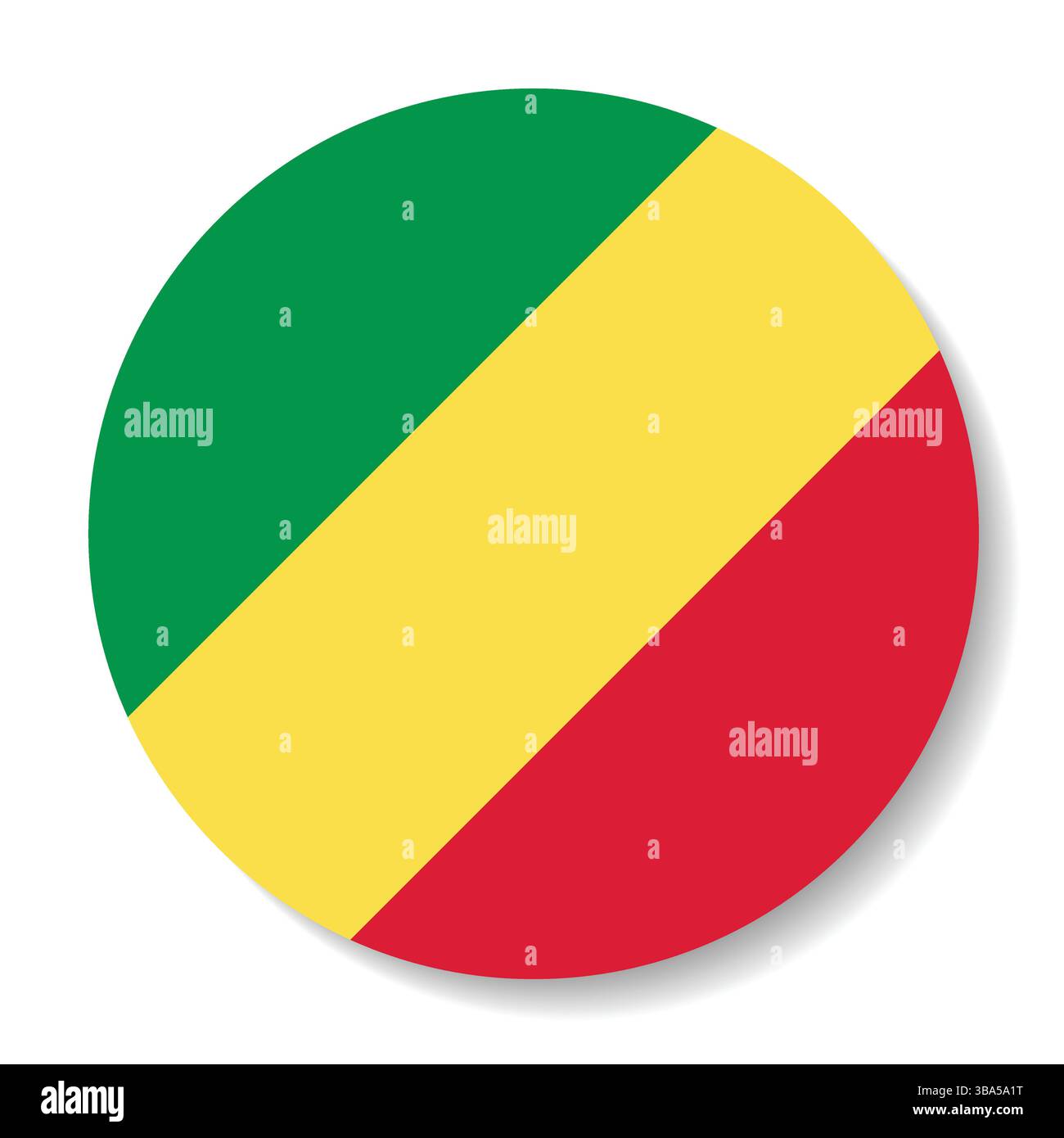 Flag of Congo. Congo button flag logo icon computer vector illustration ...