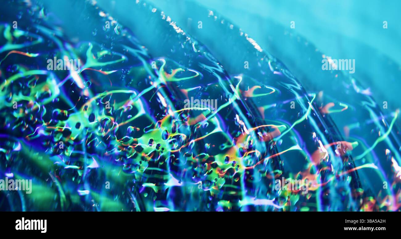 Blurred shine. Dazzle texture. Sparkling particles lens flare on blue ...