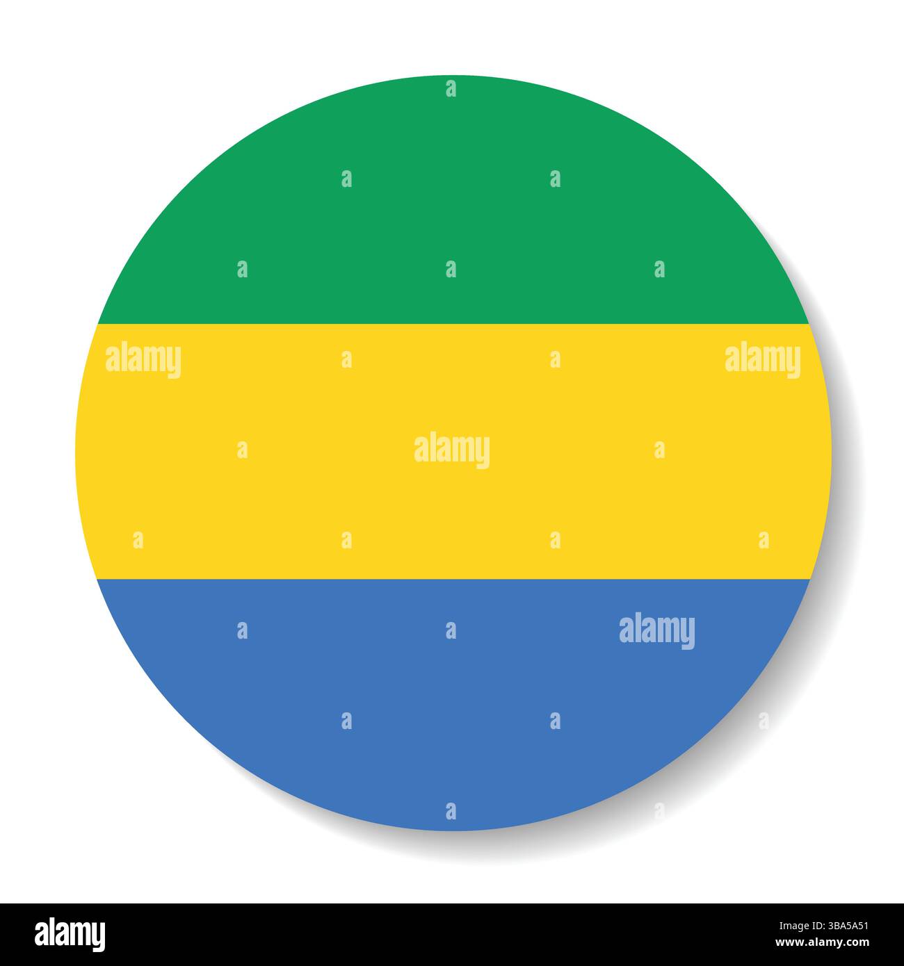 Flag of Gabon. Gabon button flag logo icon computer vector illustration ...