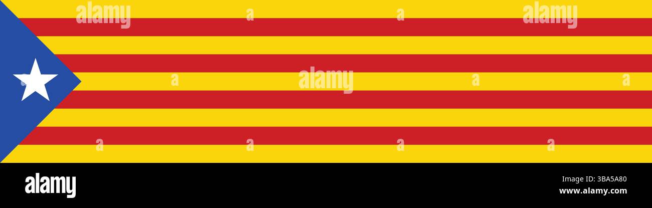 Flag of Catalonia. Catalonia flag long banner digital vector ...