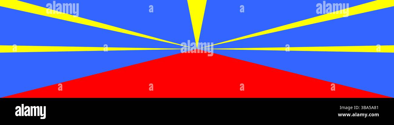 Flag of Reunion. Reunion flag long banner digital vector illustration ...