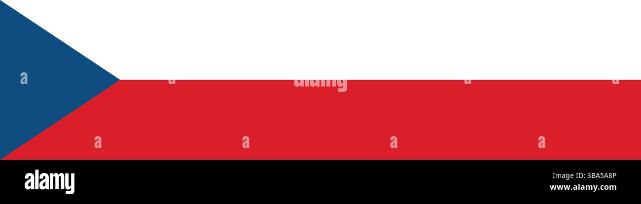 Flag of Czech. Czech flag long banner digital vector illustration Stock ...