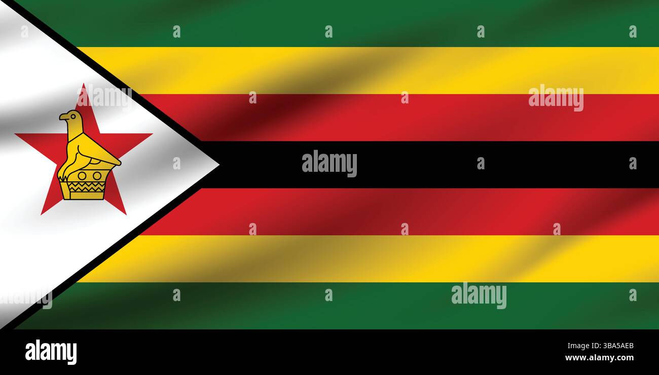 Flag of Zimbabwe. Zimbabwe flag official colors and proportion digital ...