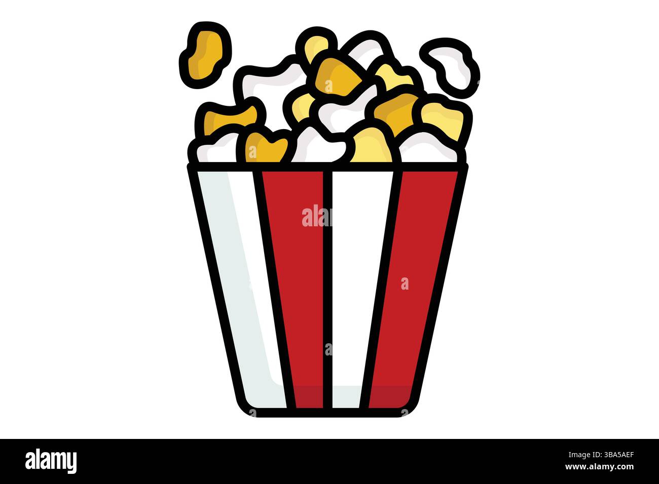 Popcorn icon. colored outline icon style. icon related to snacks ...