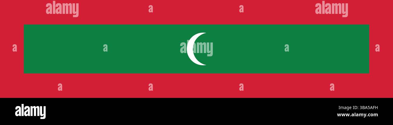 Flag of Maldives. Maldives flag long banner digital vector illustration ...