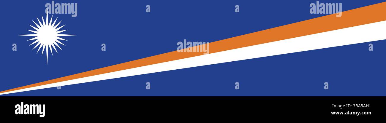 Flag of Marshall Islands. Marshall Islands flag long banner digital ...