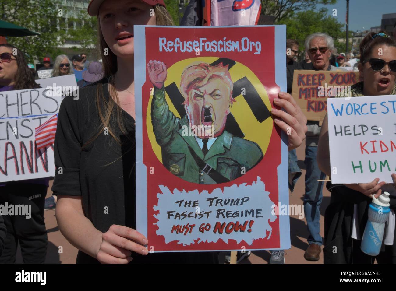 May 11, 2025, Worcester, Ma, USA: Angry residents demonstrate on ...