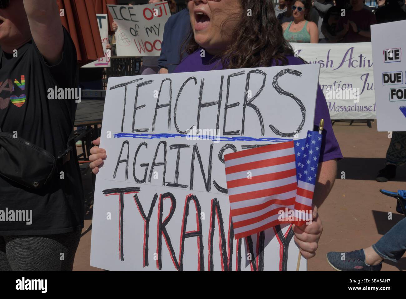 May 11, 2025, Worcester, Ma, USA: Angry residents demonstrate on ...