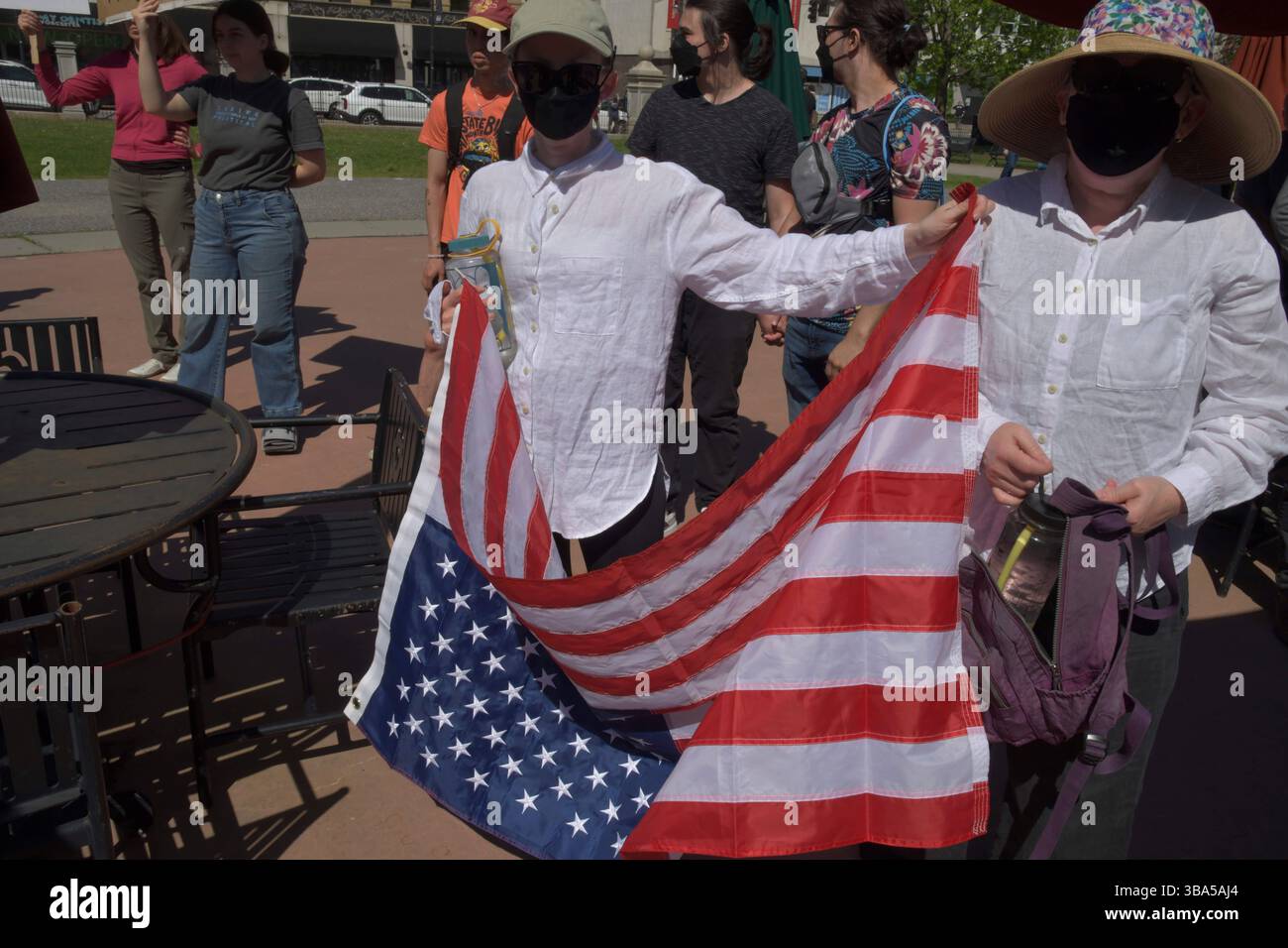 May 11, 2025, Worcester, Ma, USA: Angry residents demonstrate on ...