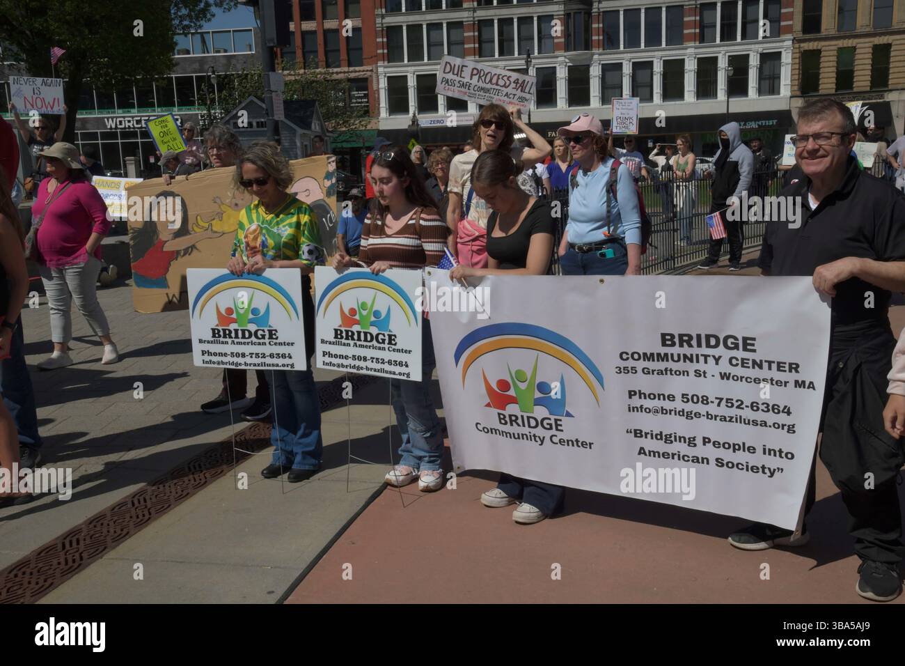 May 11, 2025, Worcester, Ma, USA: Angry residents demonstrate on ...