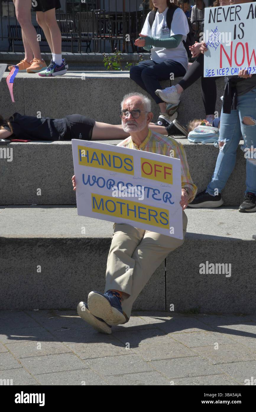 May 11, 2025, Worcester, Ma, USA: Angry residents demonstrate on ...